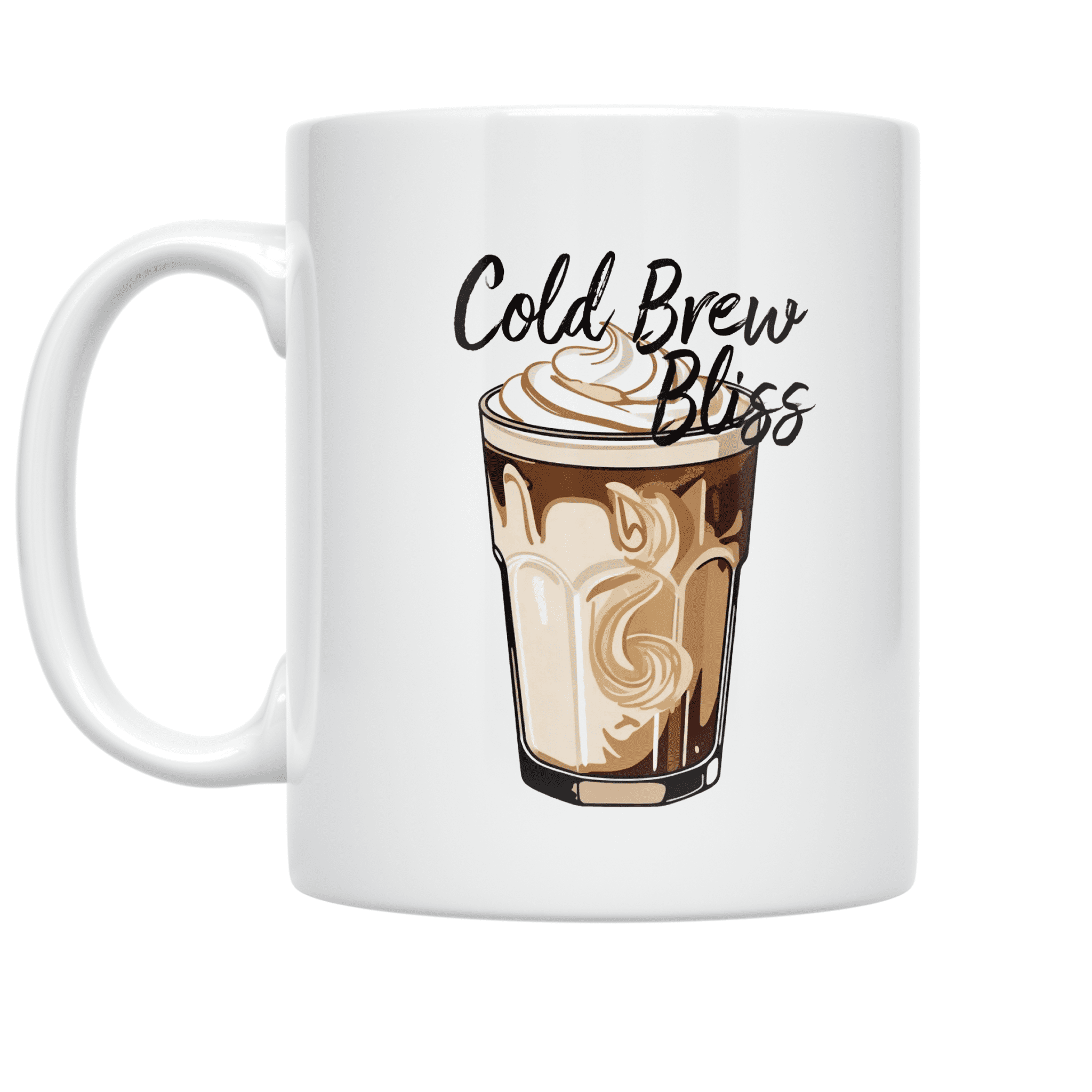 Cold Brew Bliss Sweet Cream Delight - Coffee Lover - 11 oz Ceramic ...