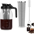 Cold Brew Coffee Maker, 64OZ Wide Mouth Mason Jar Pitcher with ...