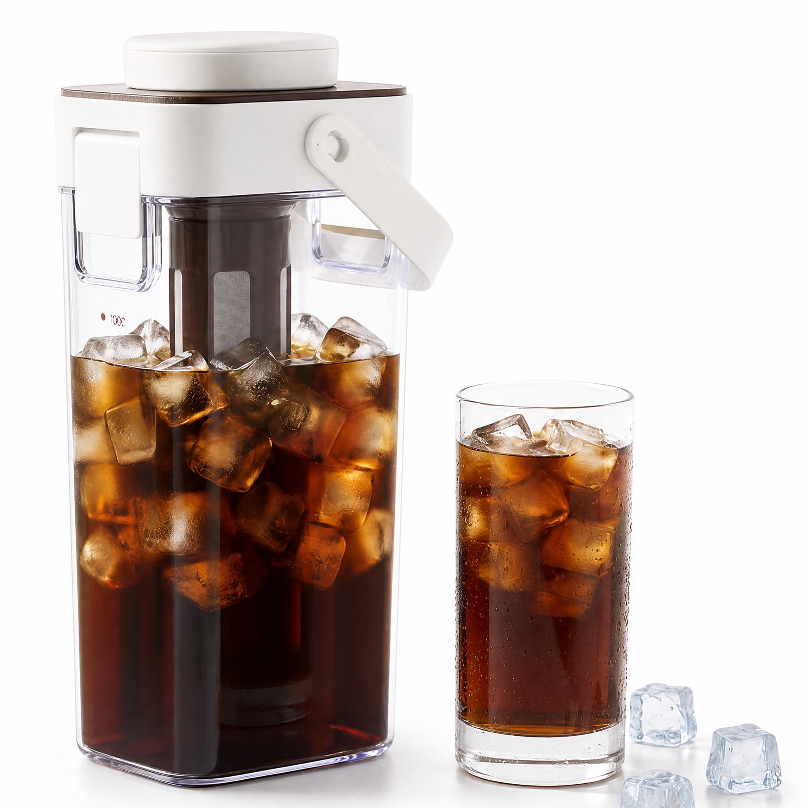Cold Brew Coffee Tea Maker 34 oz Large Capacity Iced Tea Brew Pitcher ...