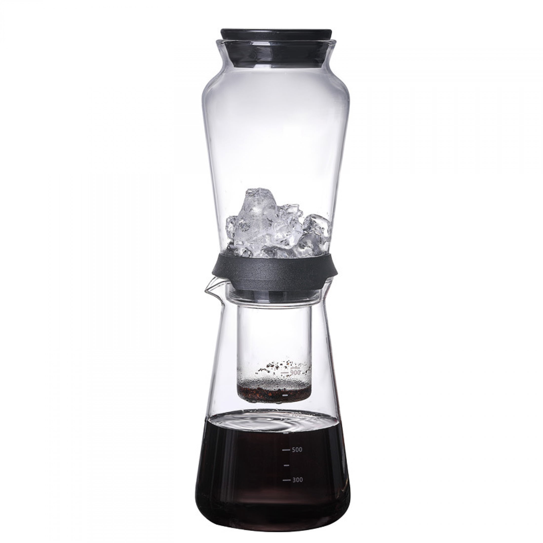 Cold Brew Drip Coffee Maker, Borosilicate Glass with Built-in Filter ...