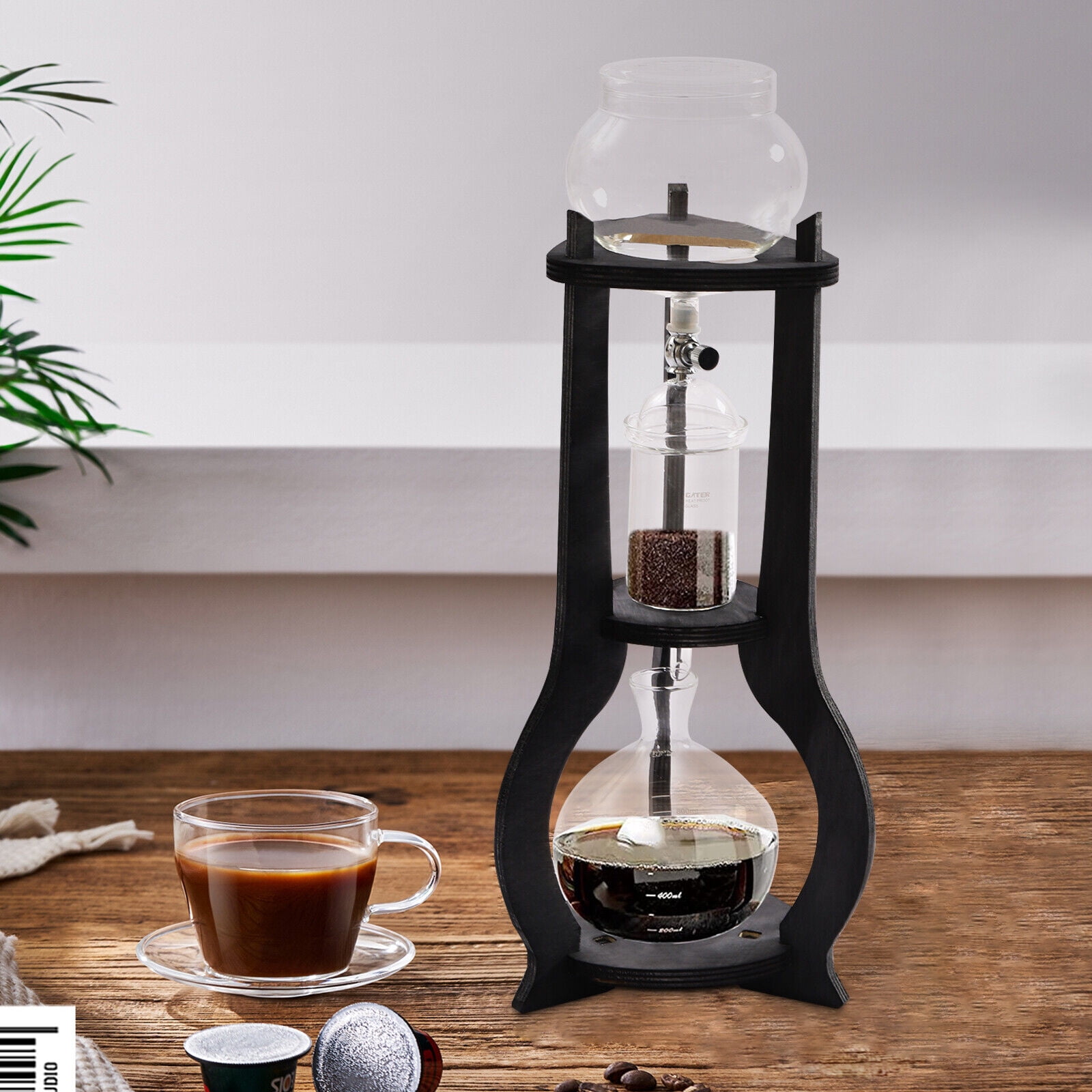 Cold Brew Iced Drop Tower Coffee Maker Manual High Borosilicate Glass 6 ...