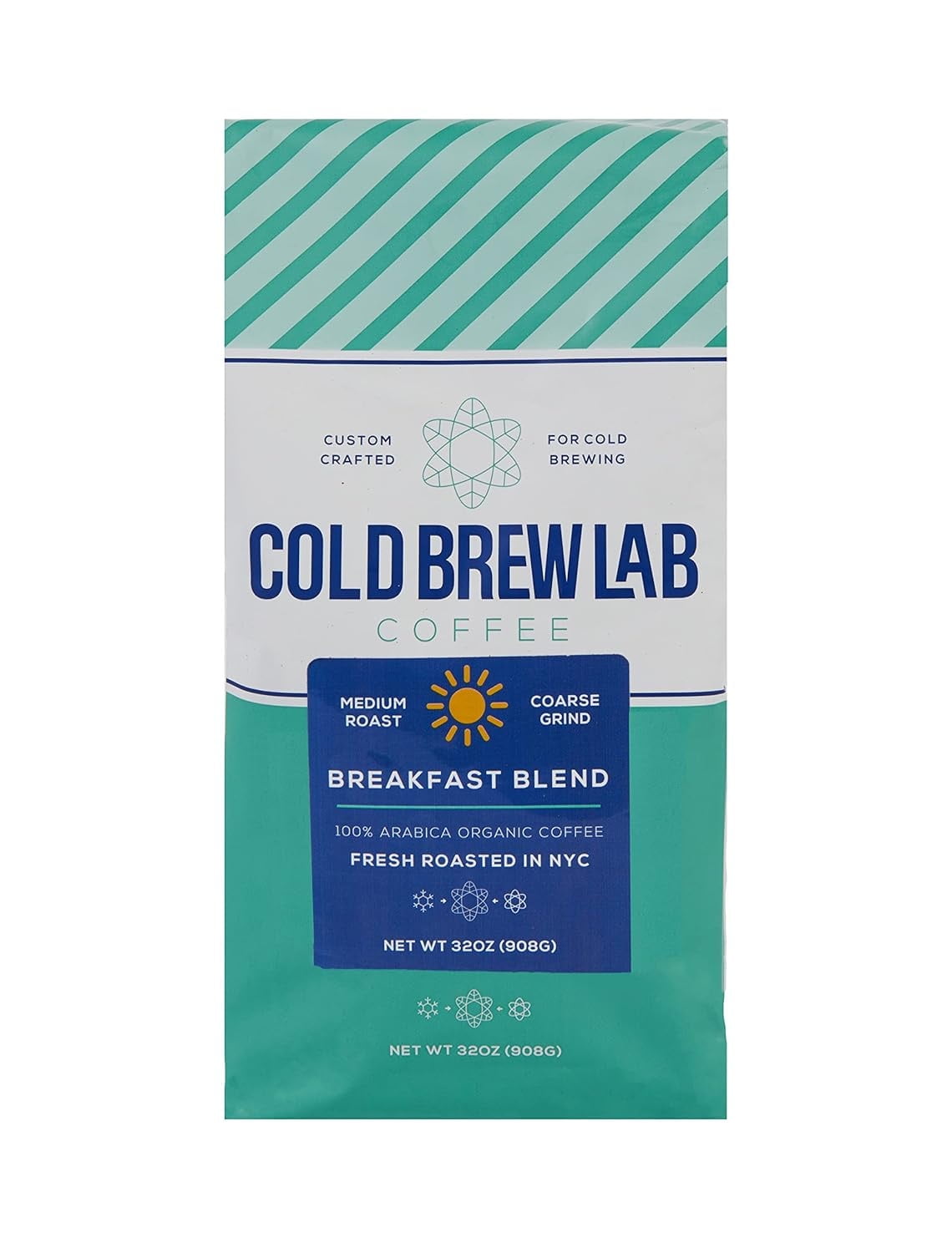 Cold Brew Organic Breakfast Blend Coffee, Coarse Ground, Medium Roast, 2 LB, for Cold Brewing ...