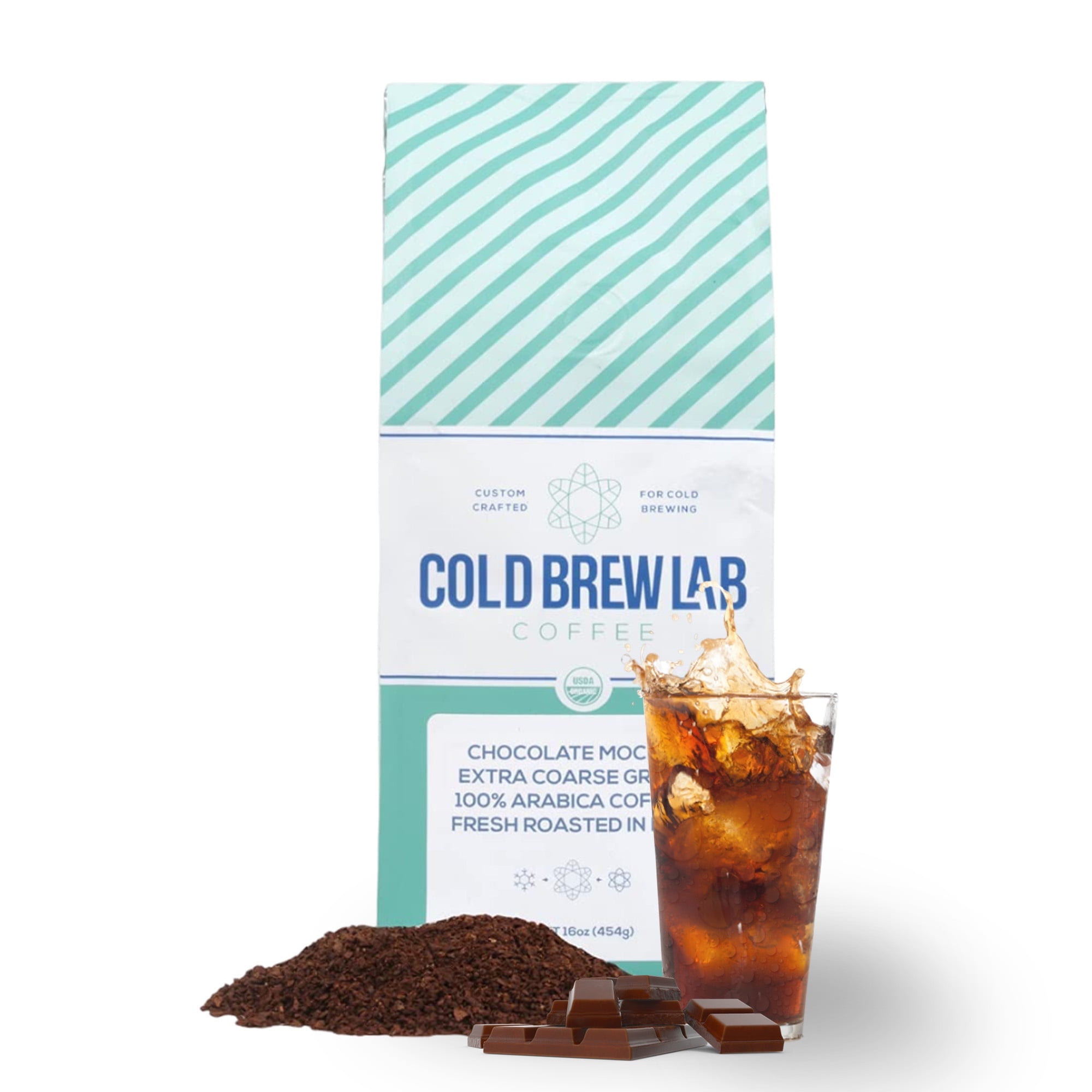 Cold Brew Organic Coarse Ground Flavored Coffee, Chocolate Mocha Flavor ...