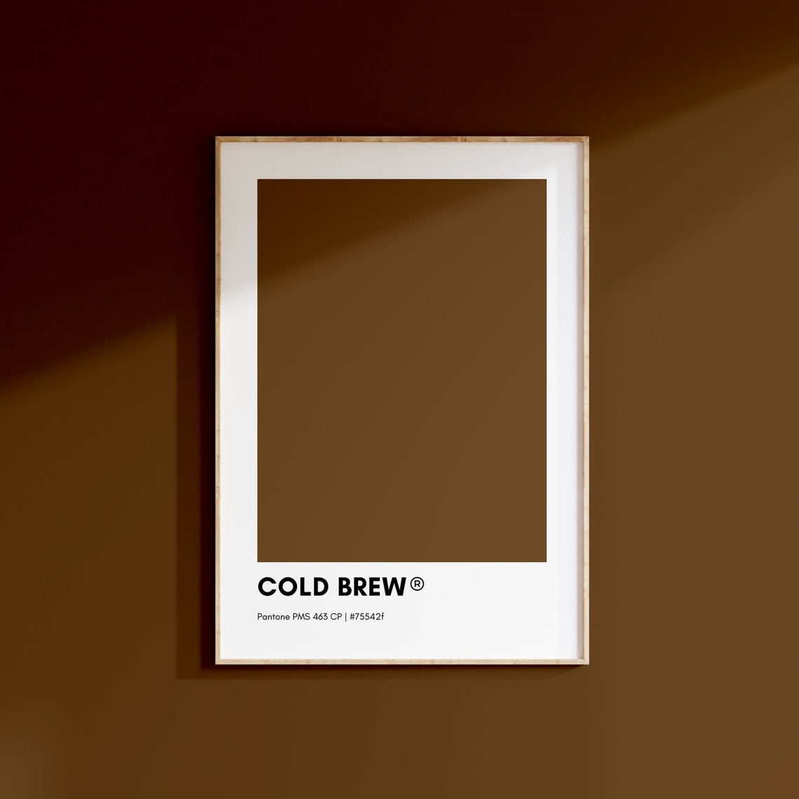 Cold Brew Pantone, Coffee Pantone Print Poster, Brown Pantone Wall Art ...