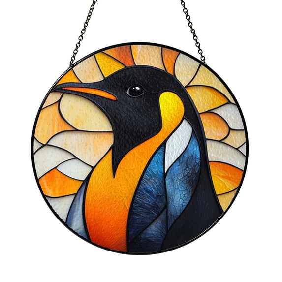 Cold Climate Penguin Glass Style Window Hanging - Walmart.com