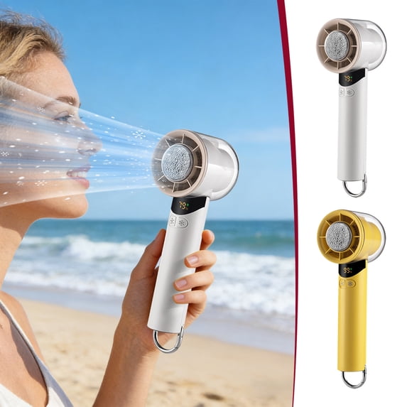 Cold Compress Refrigeration Hanging Neck Fan, Rechargeable Folding ...