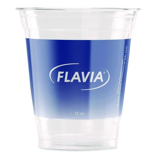 Cold Cups 12 oz, Blue Band Flavia Logo, Clear/Blue, 1,000/Carton ...