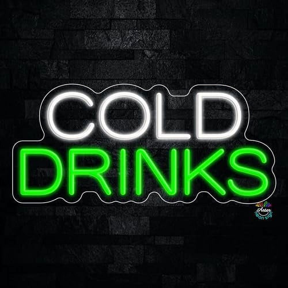 Cold Drinks LED Neon Sign 22"L x 10"H #32179 - Walmart.com