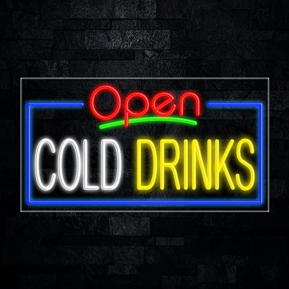 Cold Drinks LED Neon Sign 33"L x 18"H #35672 - Walmart.com