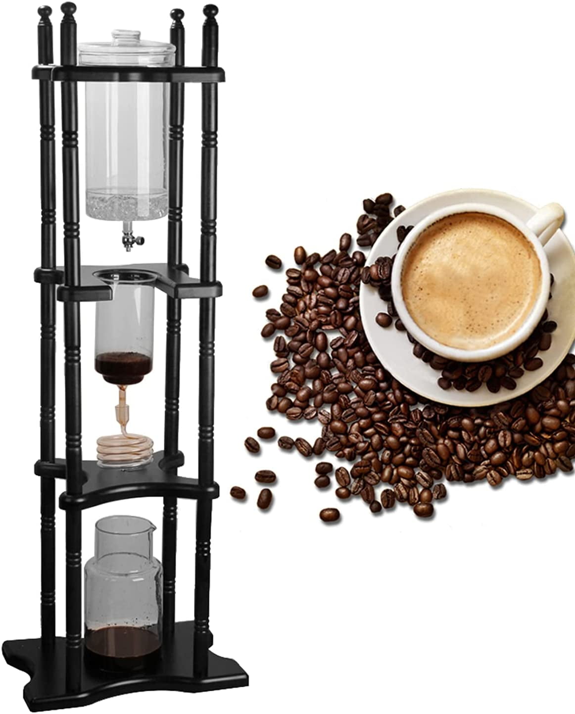 Cold Drip Coffee Maker, 2.5L Large Capacity Cold Brew Coffee Tower ...