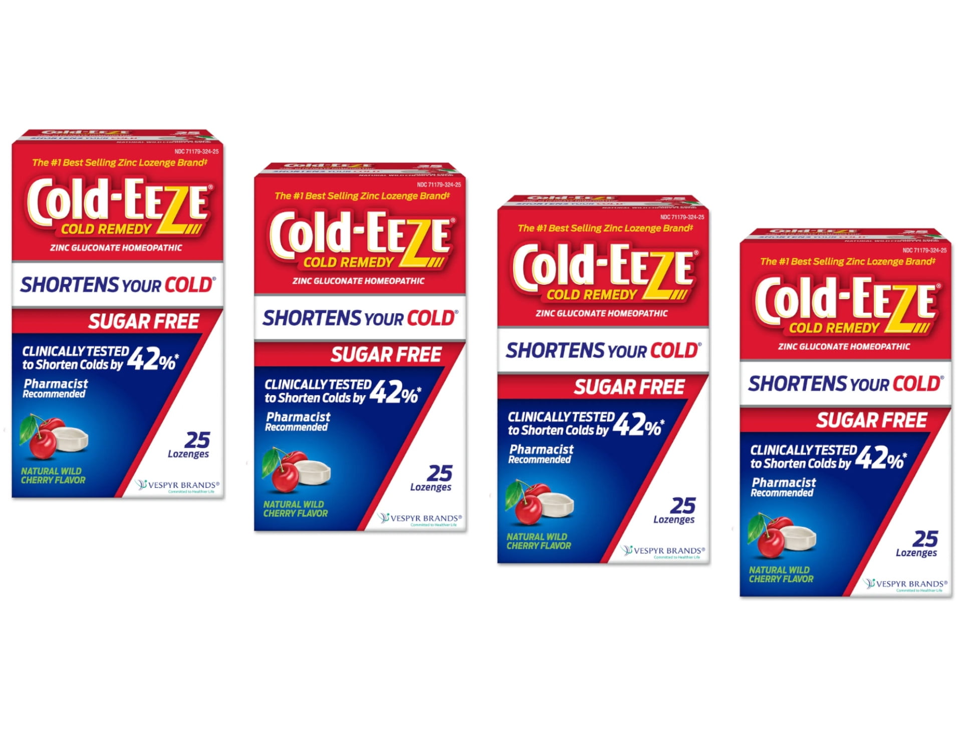 Cold-EEZE Cold Remedy Sugar Free Natural Wild Cherry Flavor Lozenges ...