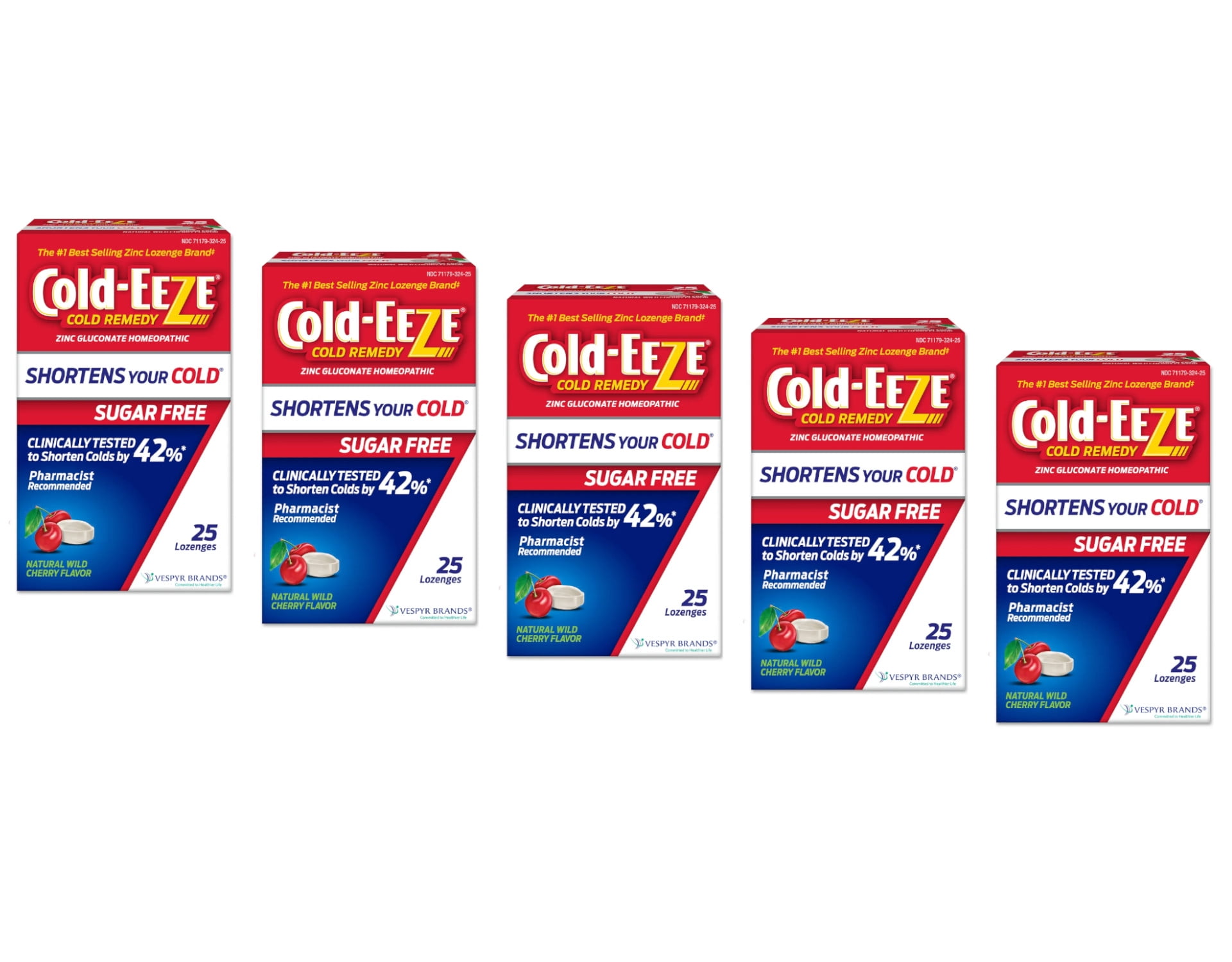 Cold-EEZE Cold Remedy Sugar Free Natural Wild Cherry Flavor Lozenges ...