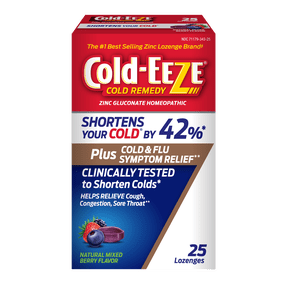Cold-EEZE Cold Remedy Zinc Lozenges, Natural Cherry, Cold Relief, 25 Ct ...