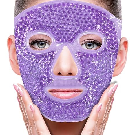 Cold Face Eye Mask Ice Pack Reduce Facial Puff, Dark Circles, Gel Hot ...