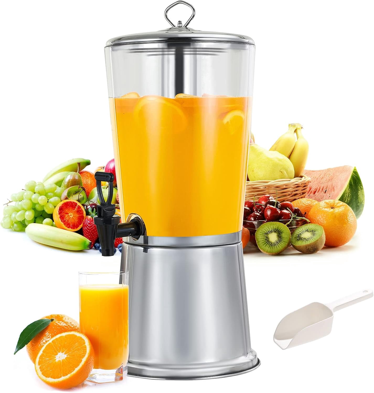 Cold and Hot Beverage Dispenser With Ice Container, 2.2 Gallon ...