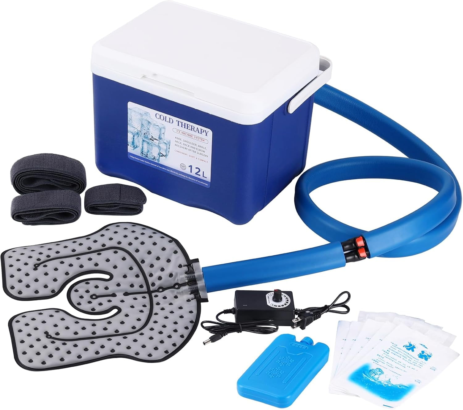 Cold Ice Machine Therapy System , Knee/Joint Pad, Cooling Reservoir and ...