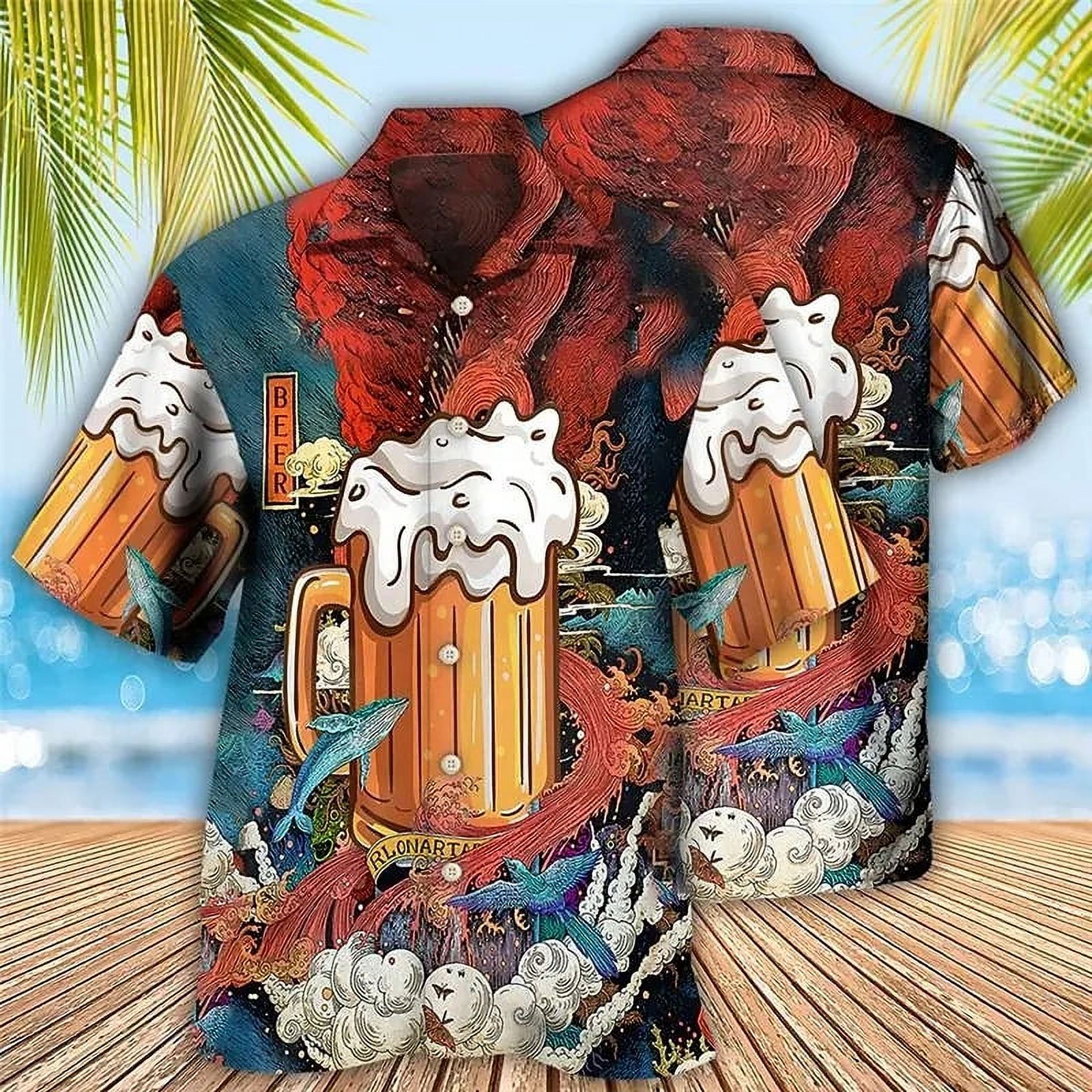 Cold In Summer Beer 3D Printed Shirts For Men Clothing Casual Hawaiian ...