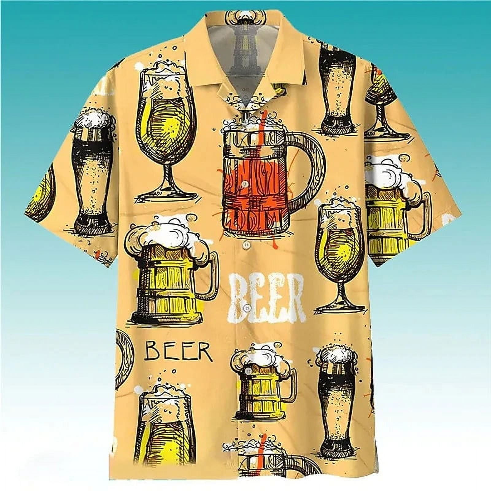 Cold In Summer Beer 3D Printed Shirts For Men Clothing Casual Hawaiian ...