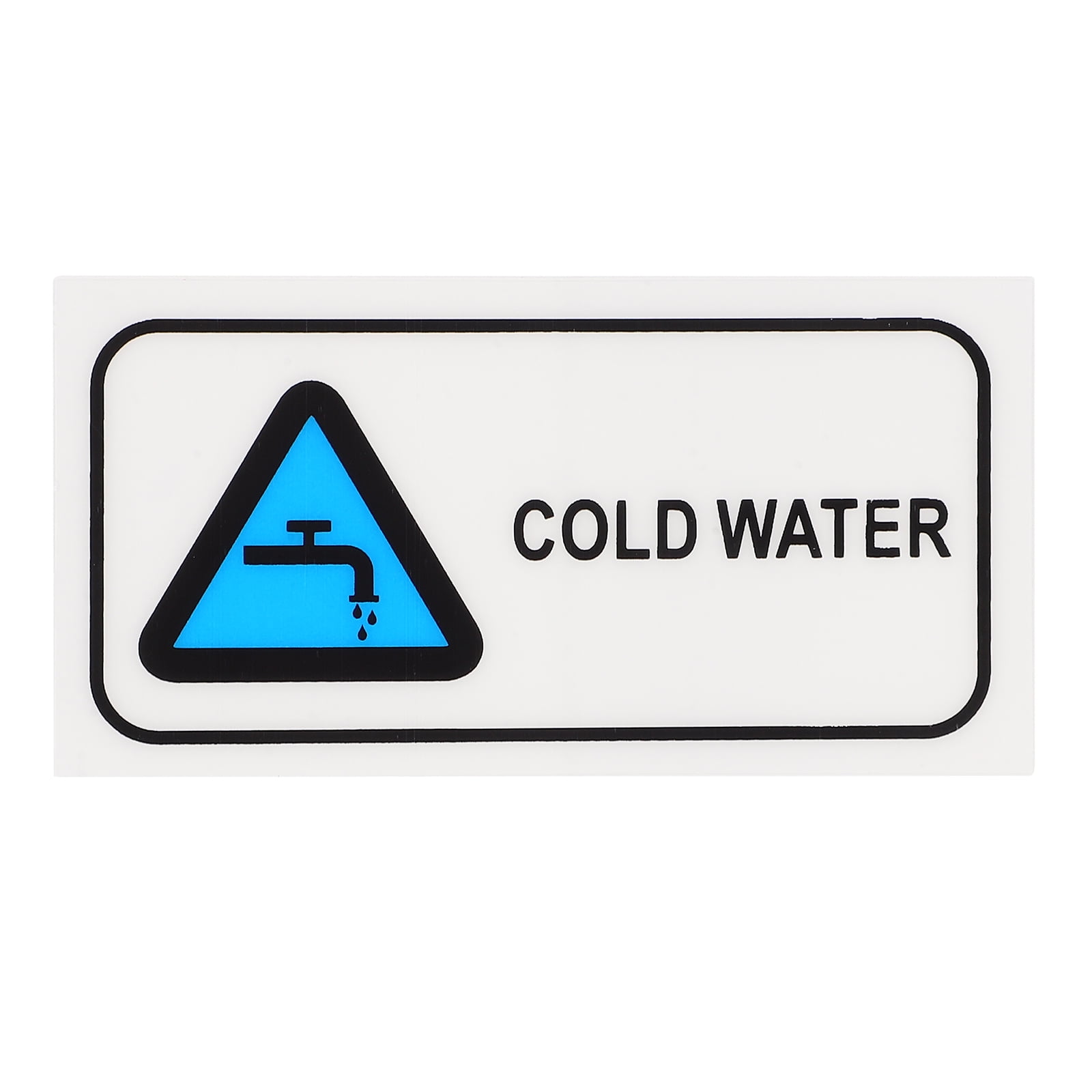 Cold Water Safety Sticker Adhesive Label For Industrial And Commercial ...