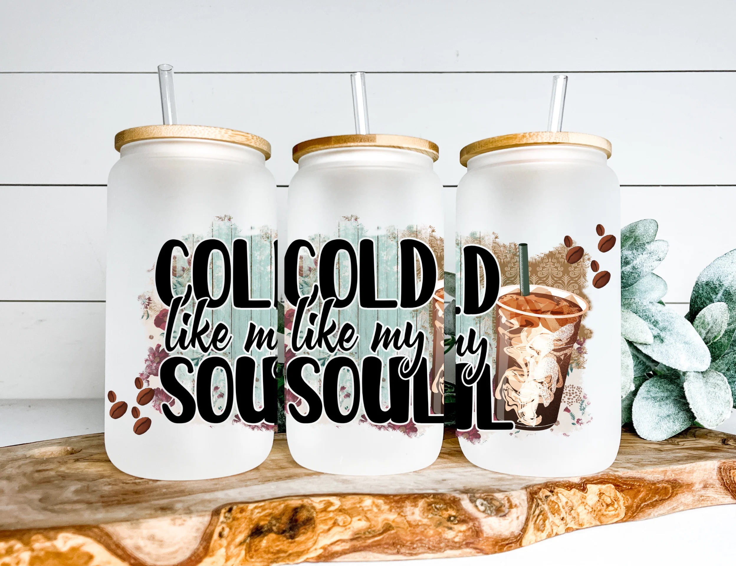Cold Like My Soul Funny Libbey Cup For Coffe Lovers, 16 OZ Glass Cup ...