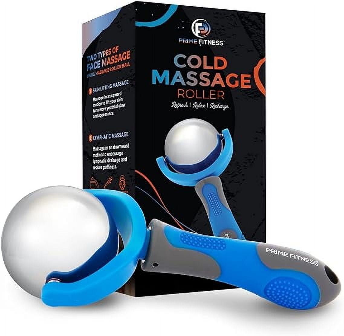 Cold Massage Roller Ball with Handle - Muscle Therapy Relief - Relieve ...