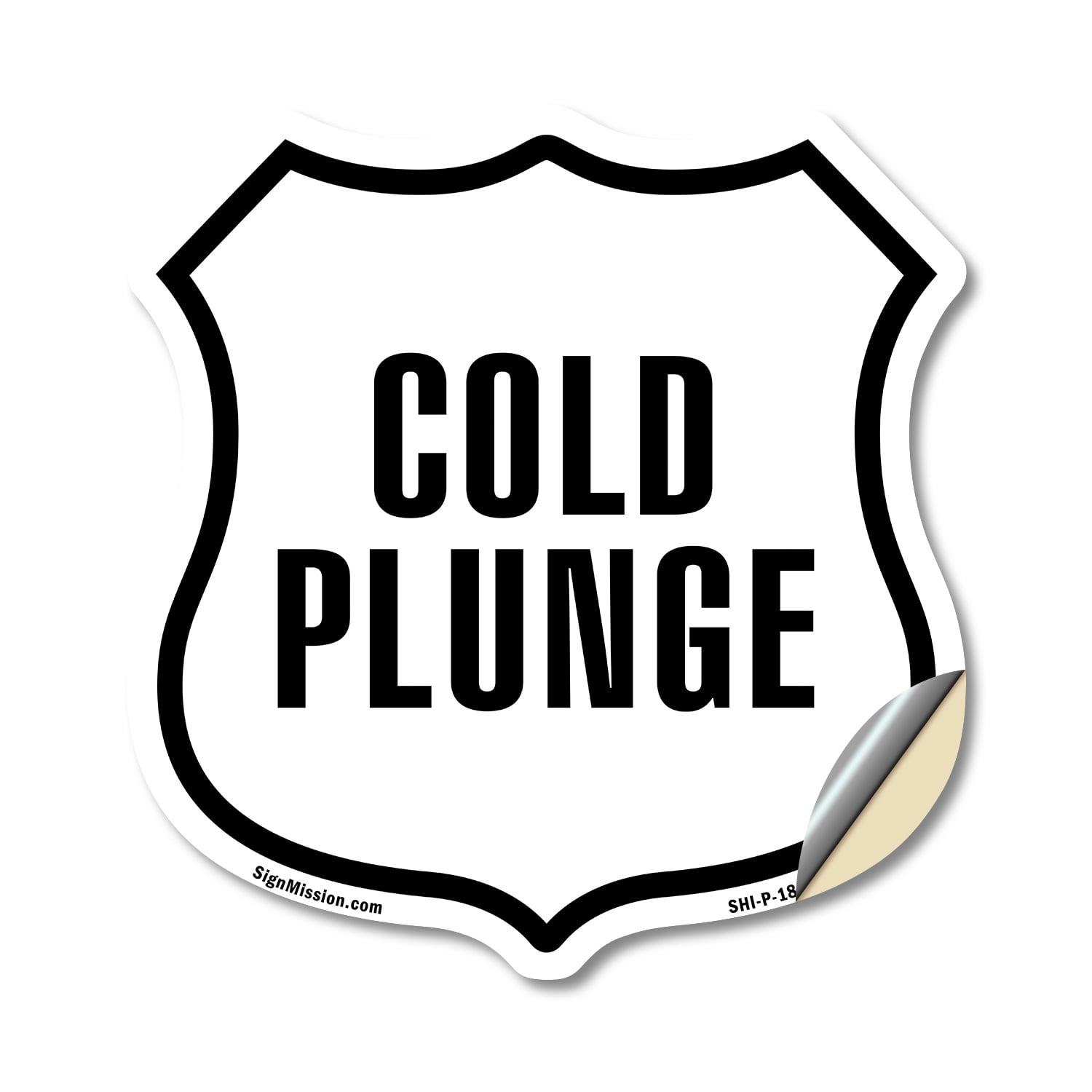 Cold Plunge 12 inch X 12 inch Shield Shaped Heavy Duty 3.2 mil Vinyl ...