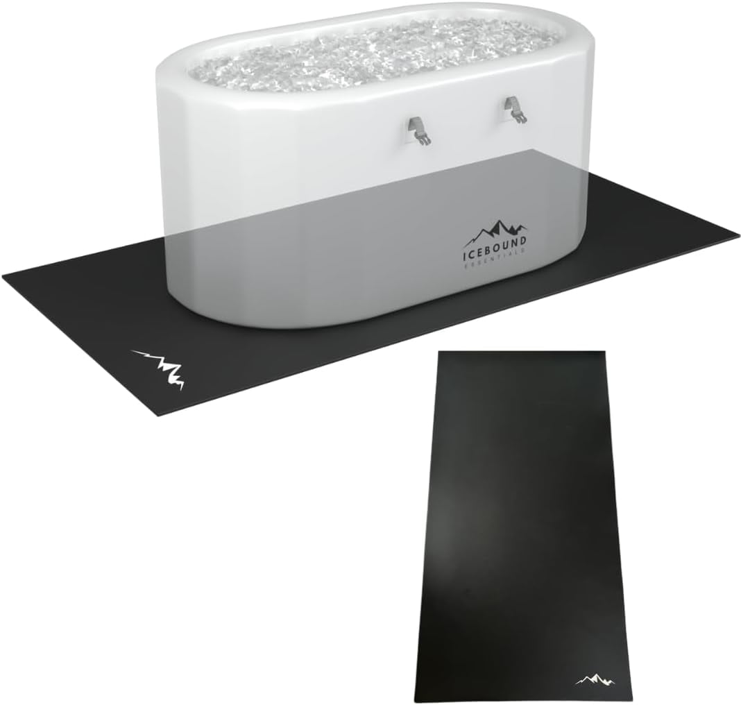 Cold Plunge Floor Mat – Recycled Rubber 80” x 40” – Protective Ice Bath ...