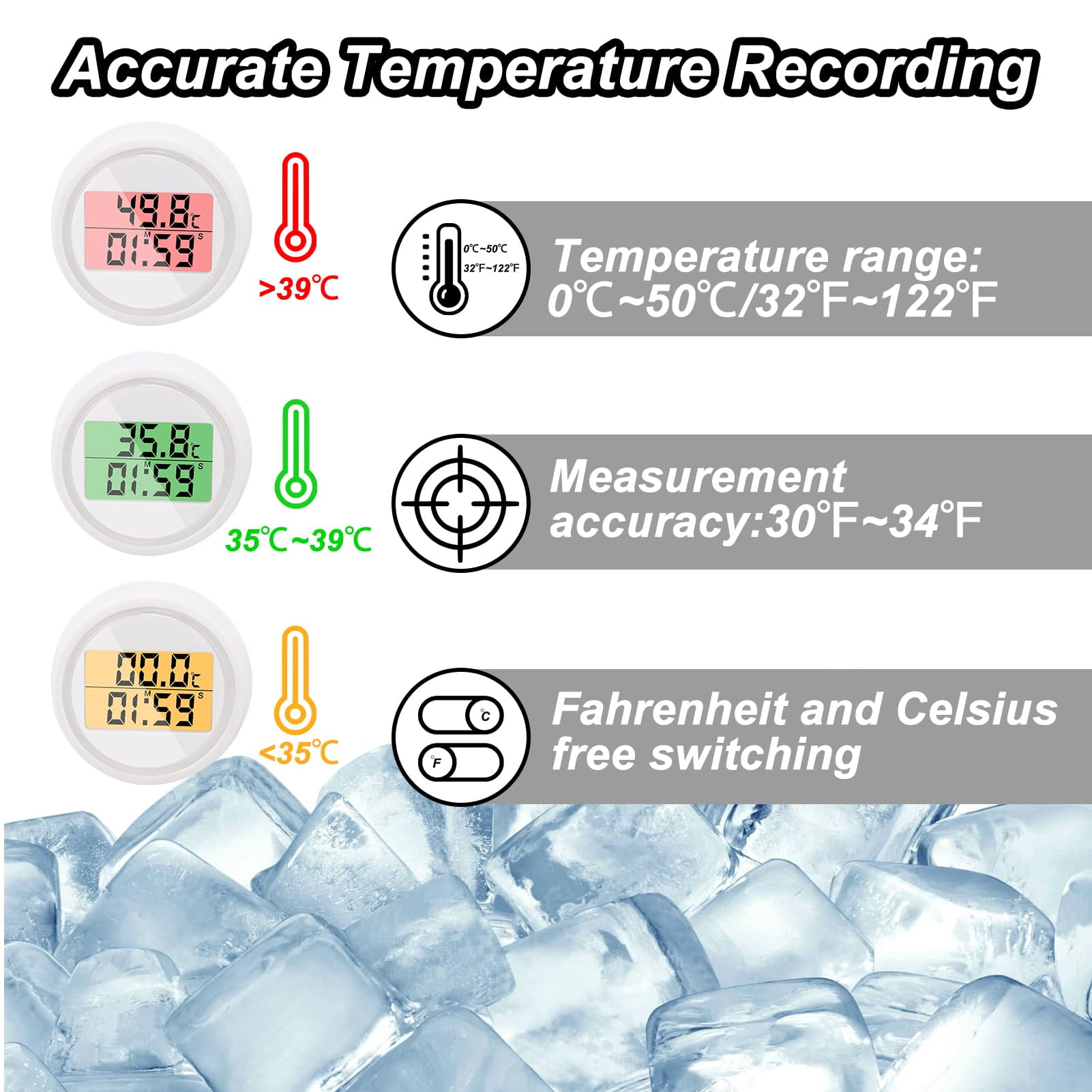 Cold Plunge Thermometer, Ice Bath Thermometer, Small Floating ...