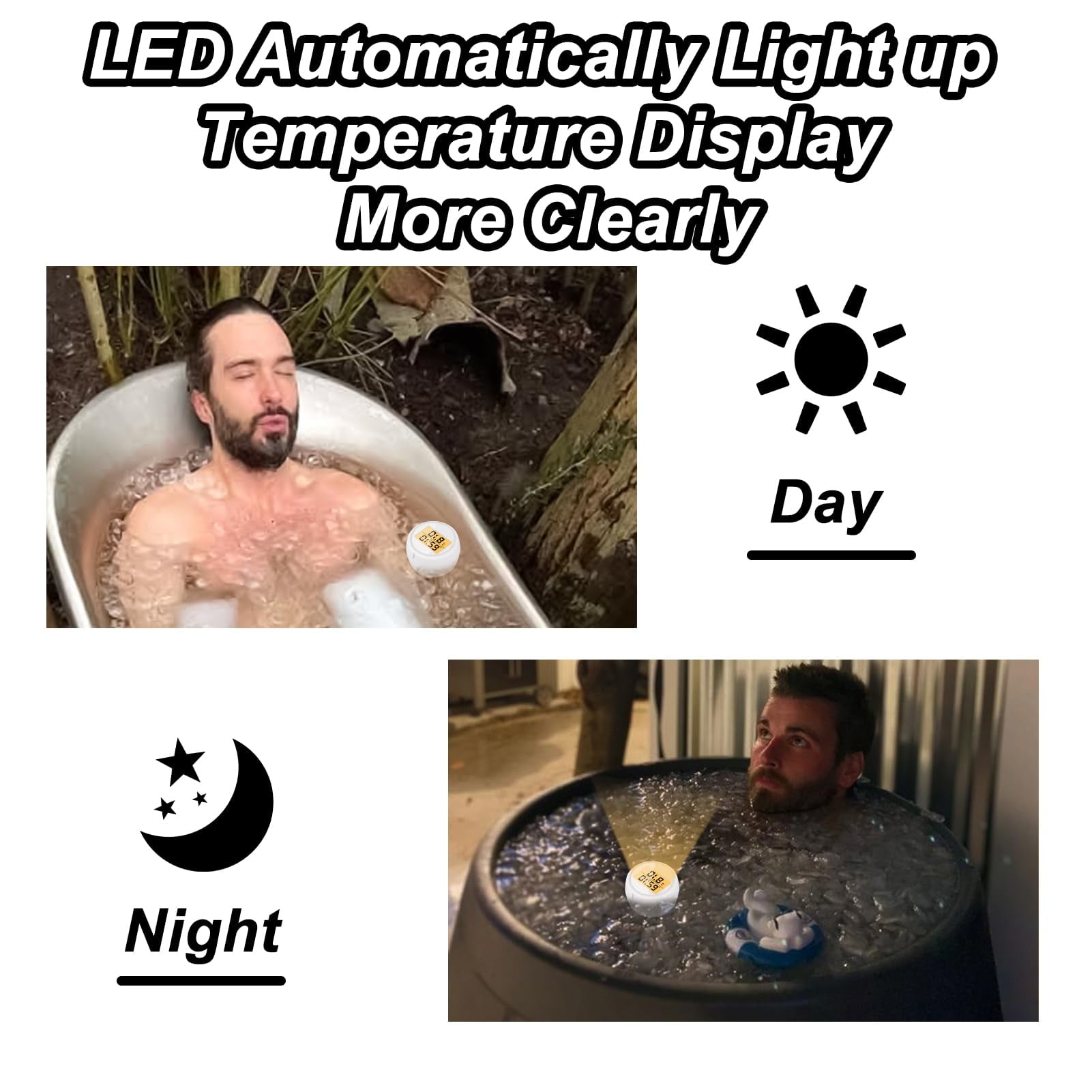 Cold Plunge Thermometer, Ice Bath Thermometer, Small Floating ...