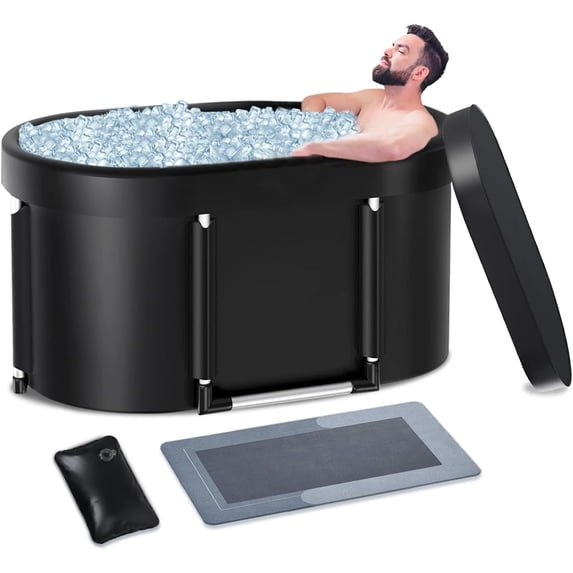 Cold Plunge Tub with Support Poles for Cold Water , Portable Ice Bath ...