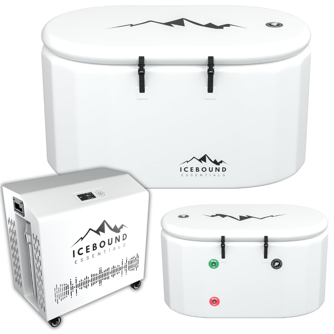 Cold Plunge Tub with 1HP Water Chiller - 135 Gallon Inflatable Ice Bath ...
