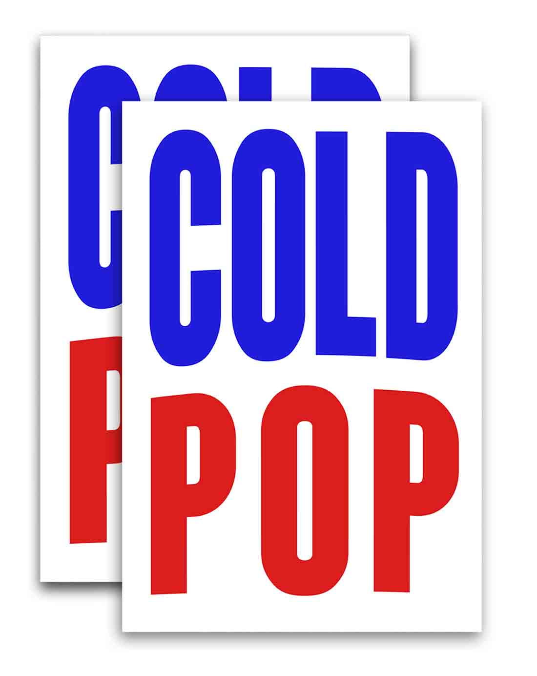 Cold Pop (24" X 36") Vinyl Decal Only (Pack of 2) |Sign|Sticker|Poster ...