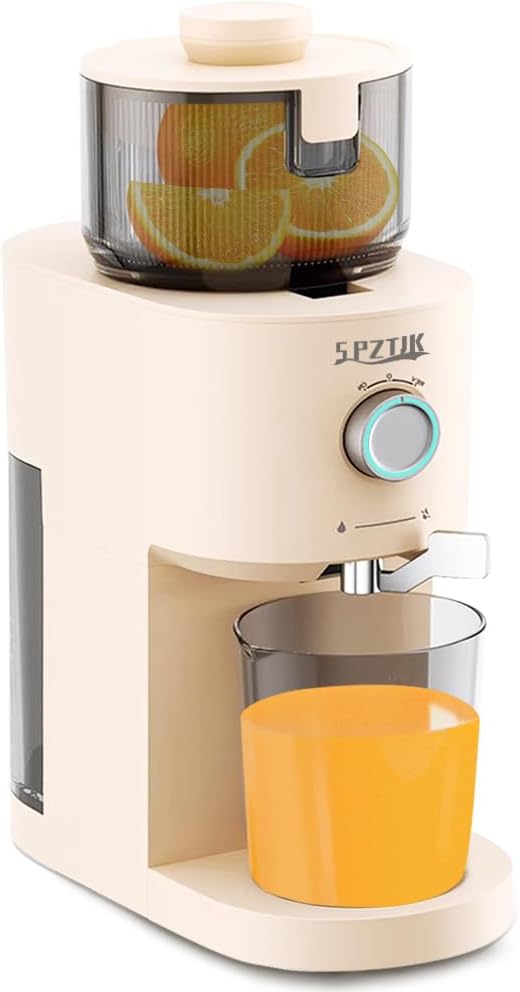 Cold Press Juicer, 5.2" Wide Feed Chute Juice Extractor Machine, Slow ...