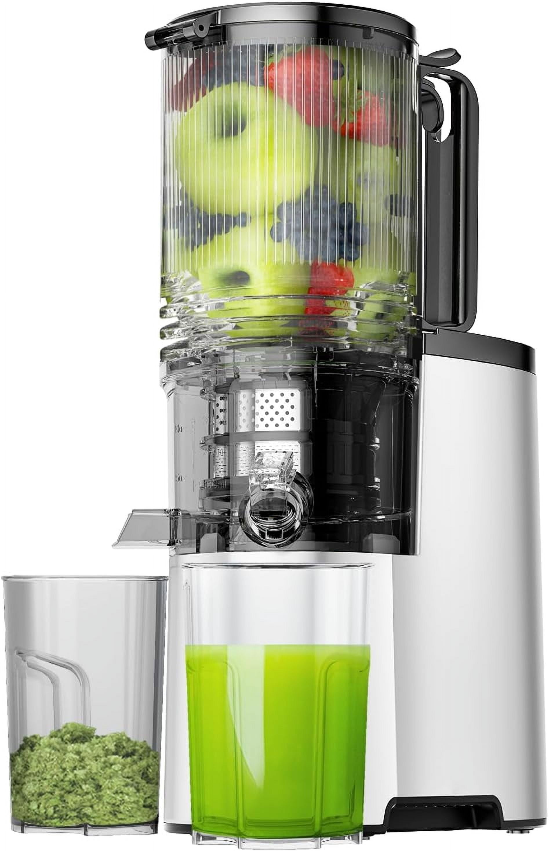 Cold Press Juicer, 5.8" Wide Feed Chute Juice Extractor Machine with ...