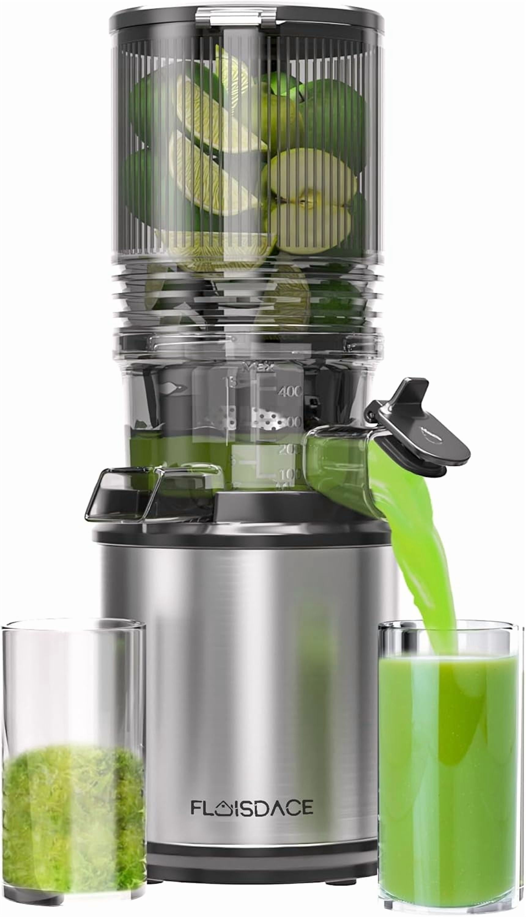 Cold Press Juicer – 6.5" Extra Large Feed Chute Fit Hands-Free Electric ...