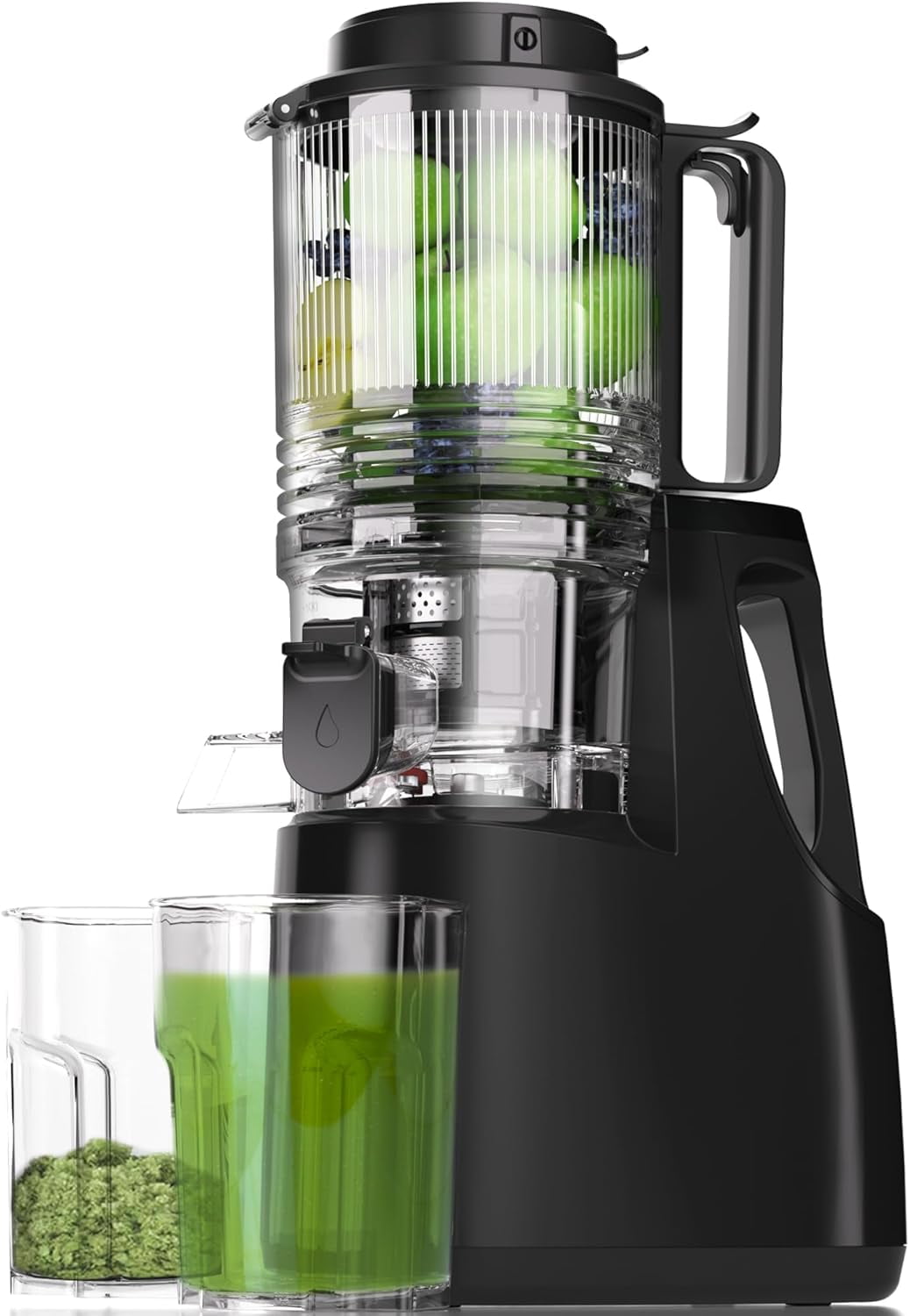 Cold Press Juicer, 6.5" Wide Feed Chute Juice Extractor Machine with ...