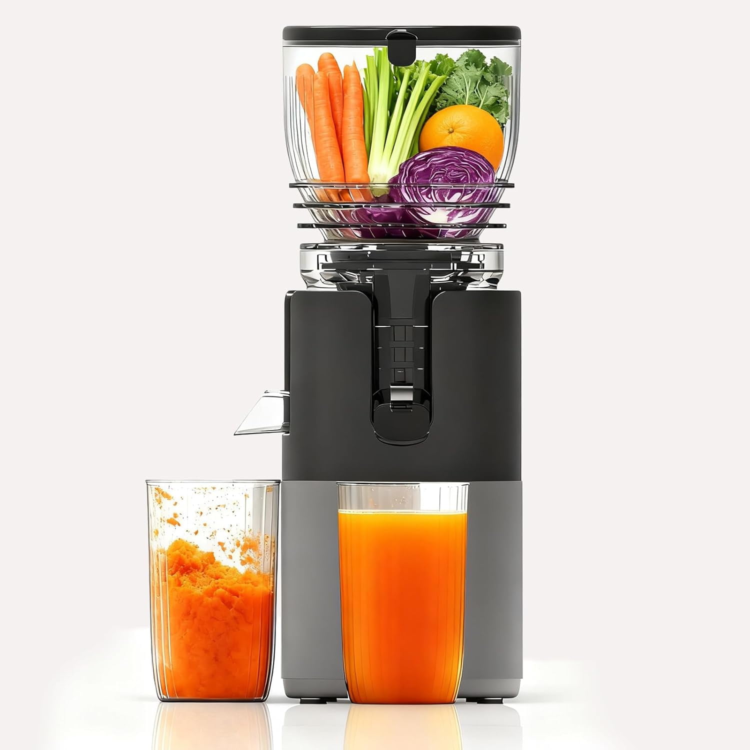 Cold Press Juicer,6" Large Feed Chute Juicer Machines for Whole ...
