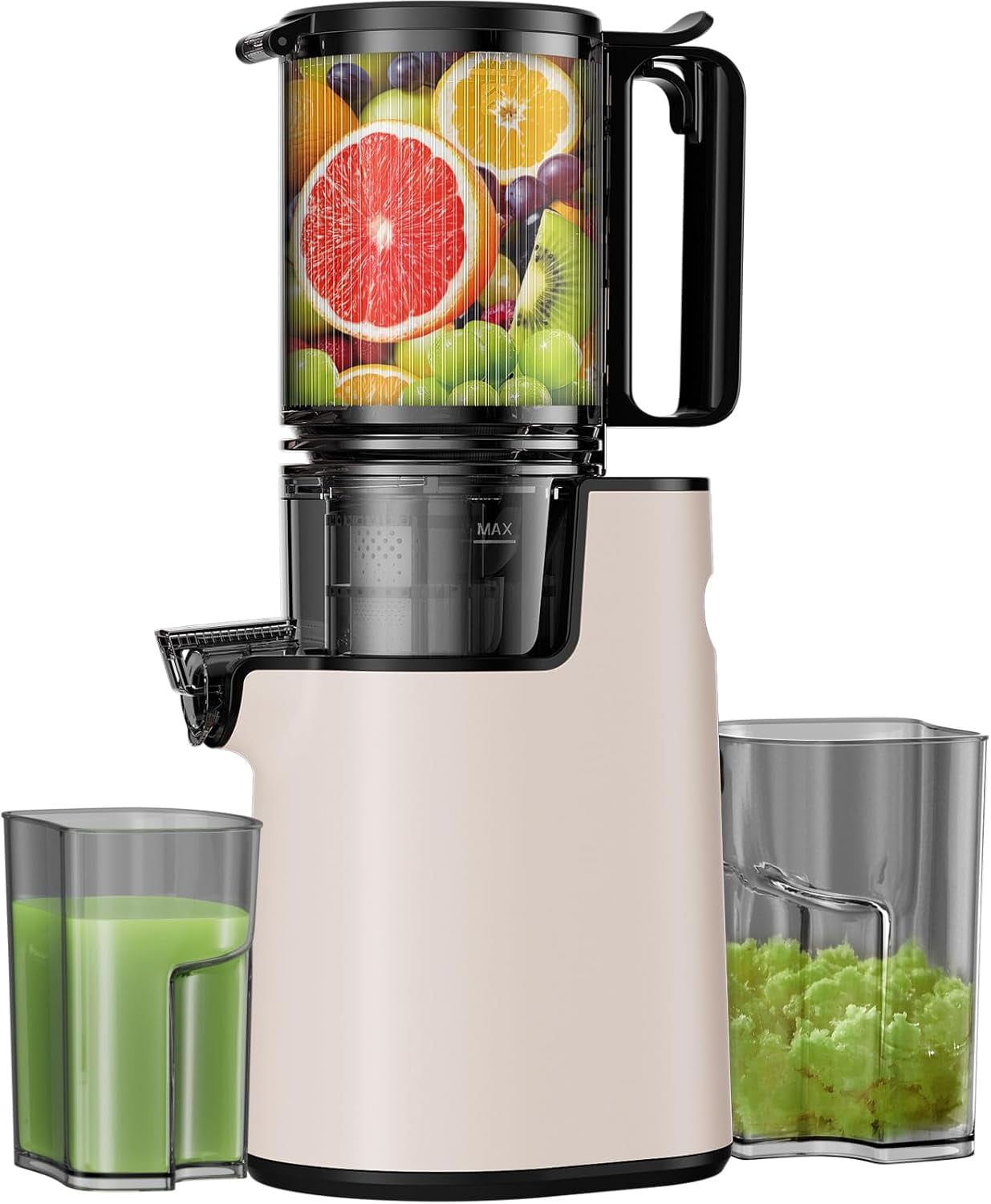 Cold Press Juicer, Juicer Machines with 5.4" Wide Feed Chute for Juice ...