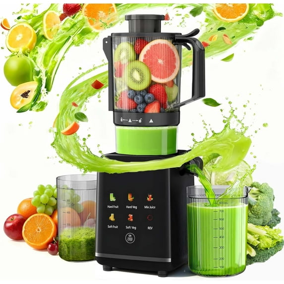 Cold Press Juicer Machine with 5 Modes, ABS Housing & HD Display, 4.5 ...