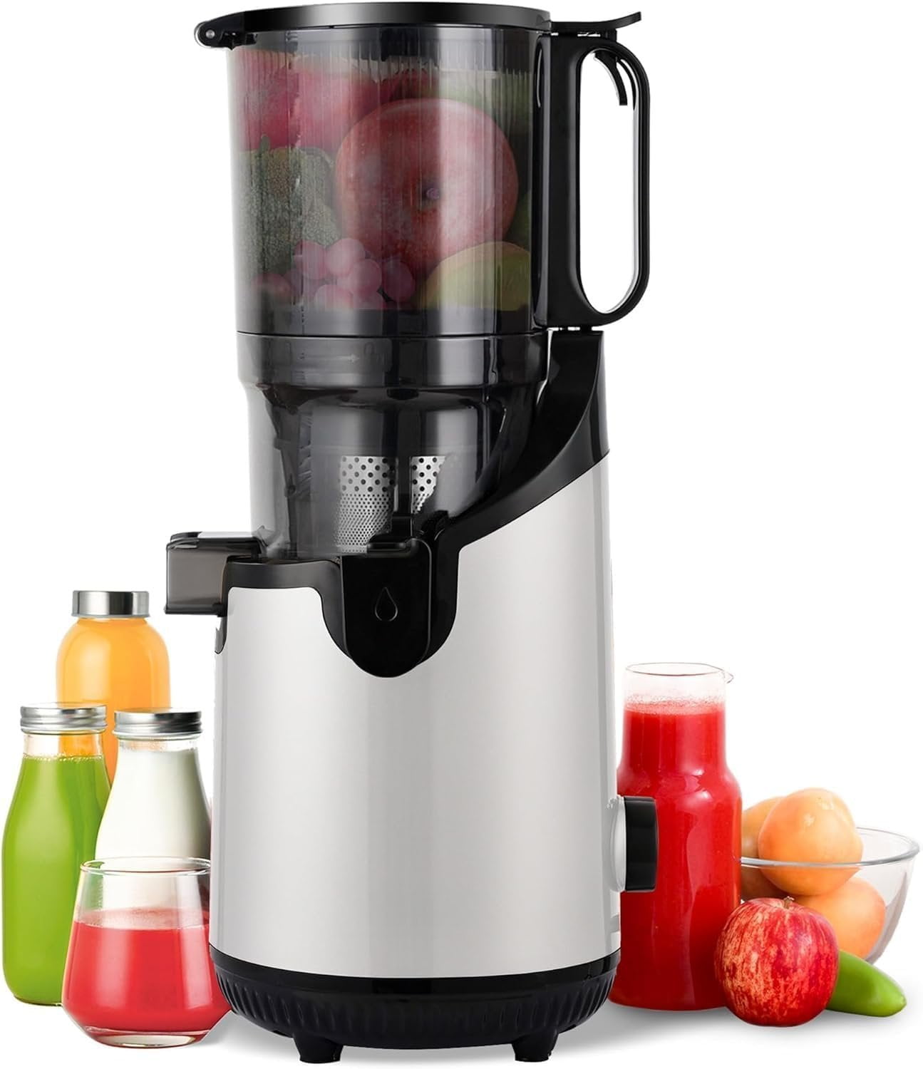 Cold Press Juicer Machines, Slow Masticating Juicer with 5.3" Feed ...