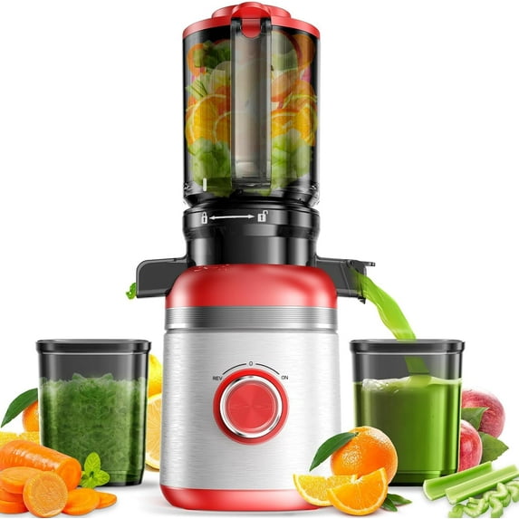 Cold Press Juicer Machines with Wide Feed Chute, Slow Masticating ...