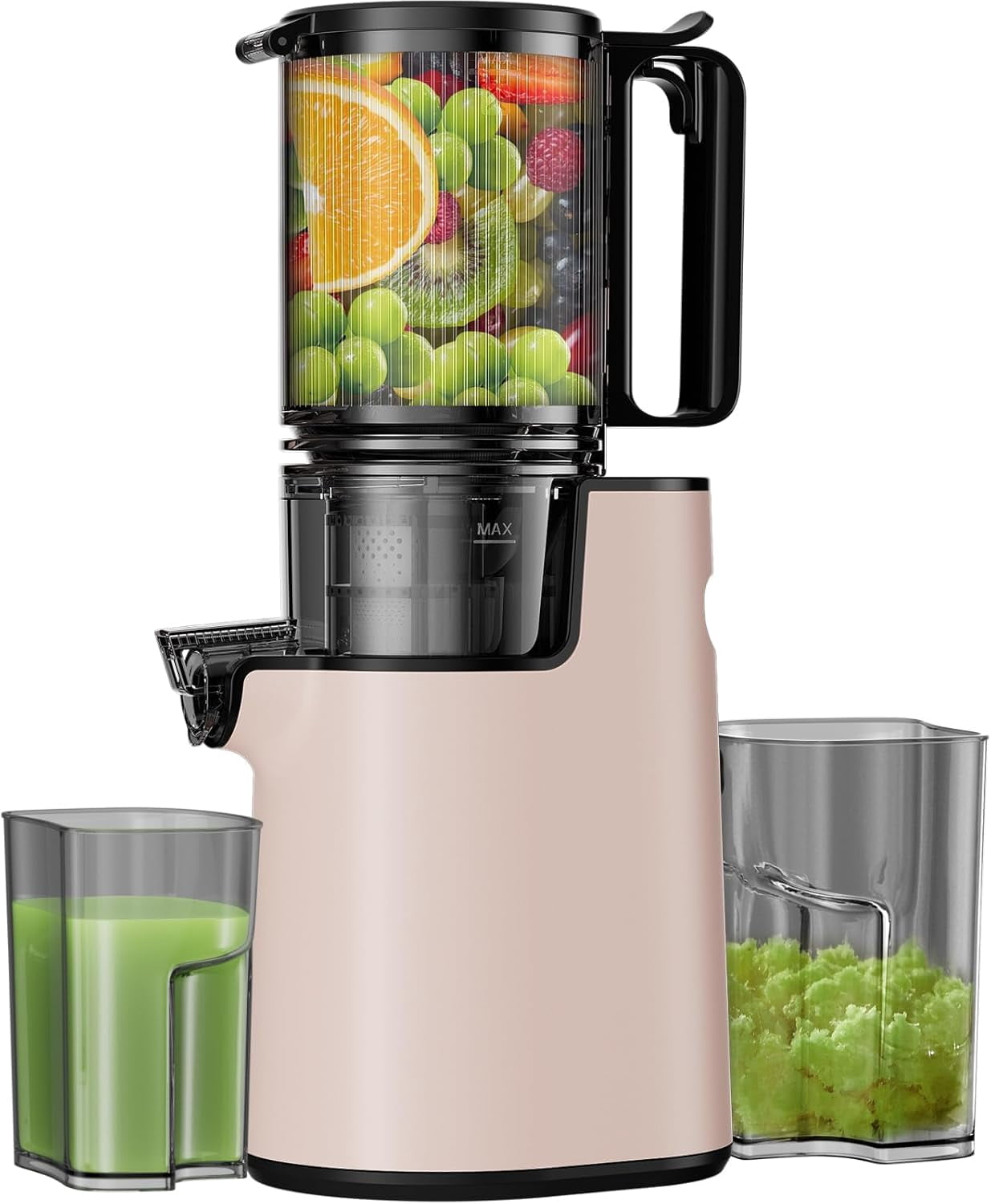 Cold Press Juicer, Masticating Juicer with 5.4" Wide Feed Chute, 350w ...