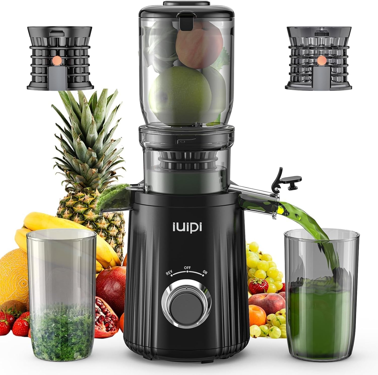 Cold Press Juicer, Slow Masticating Juicer Machines for Whole Vegetable ...