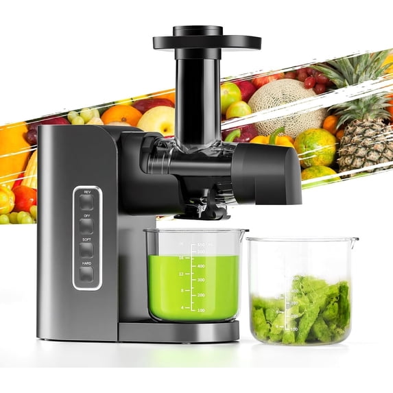 Cold Press Juicer,Slow Masticating Juicer with Soft & Hard Modes,Juicer ...