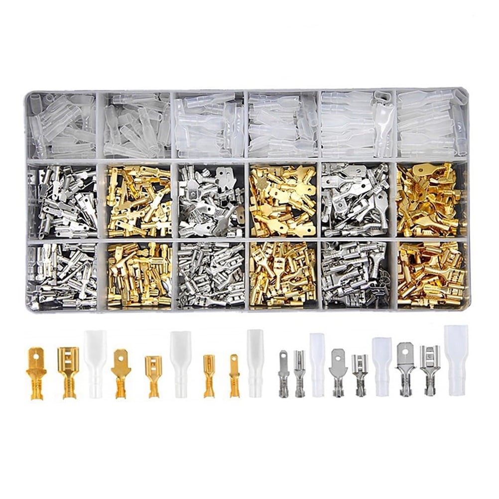 Cold Pressed Connector Wire Terminal 720 Pcs Insert Spring Sheath Quick Splice Crimp Female ...