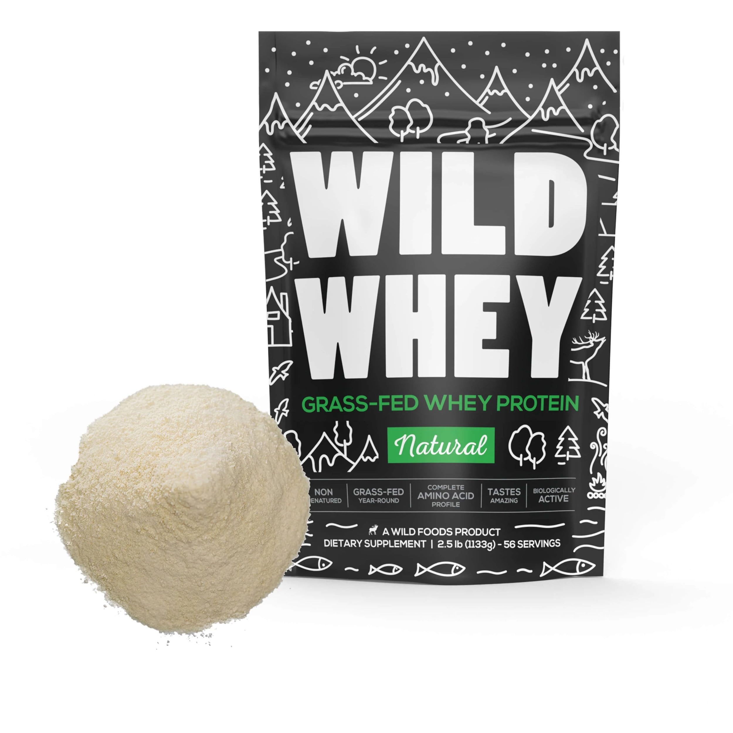 Cold Process Grass-Fed Whey Protein, Nondenatured, Pasture-Raised Cows ...