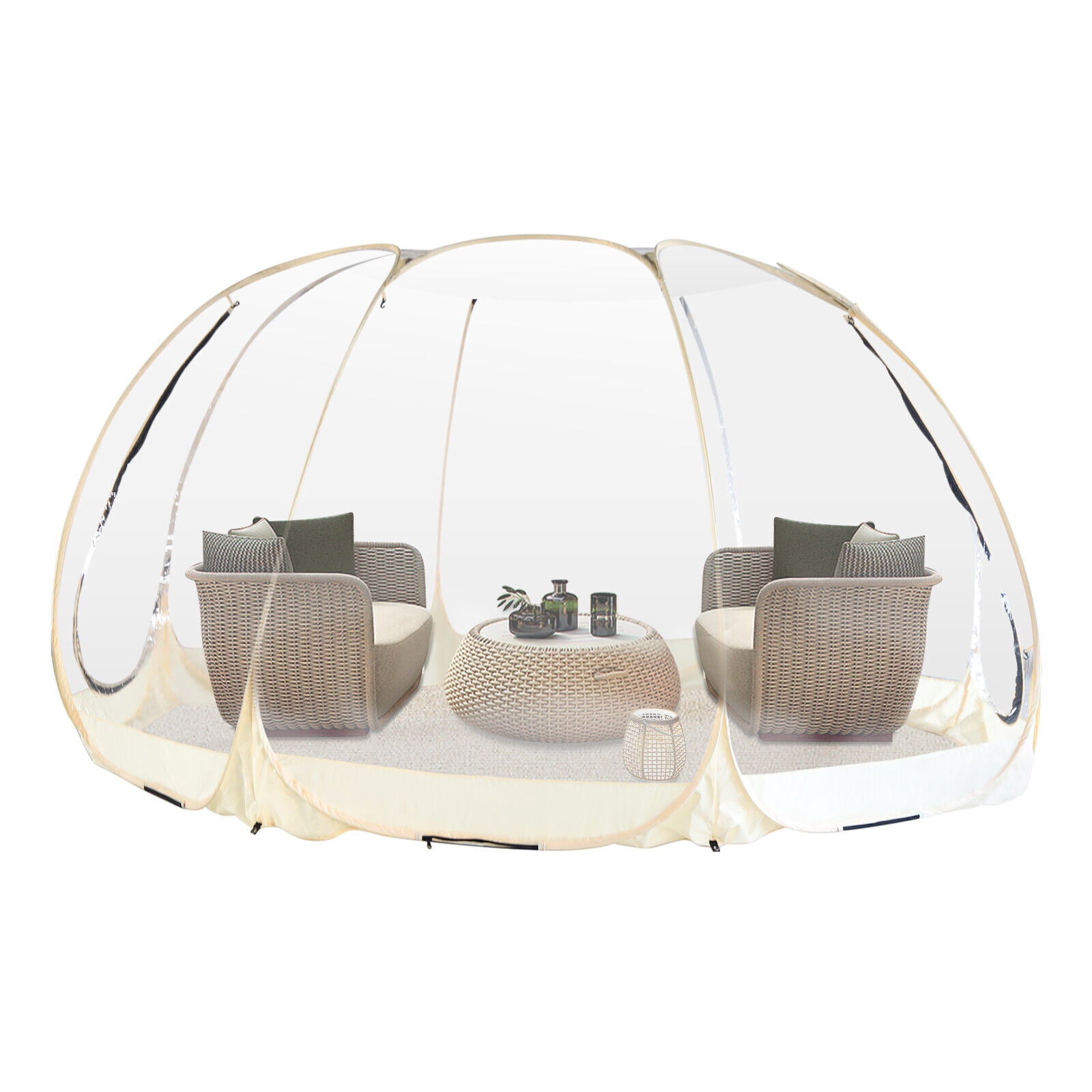Cold Protection Camping Tent Pop Up Bubble Tent - 12’ x 12’ Instant ...