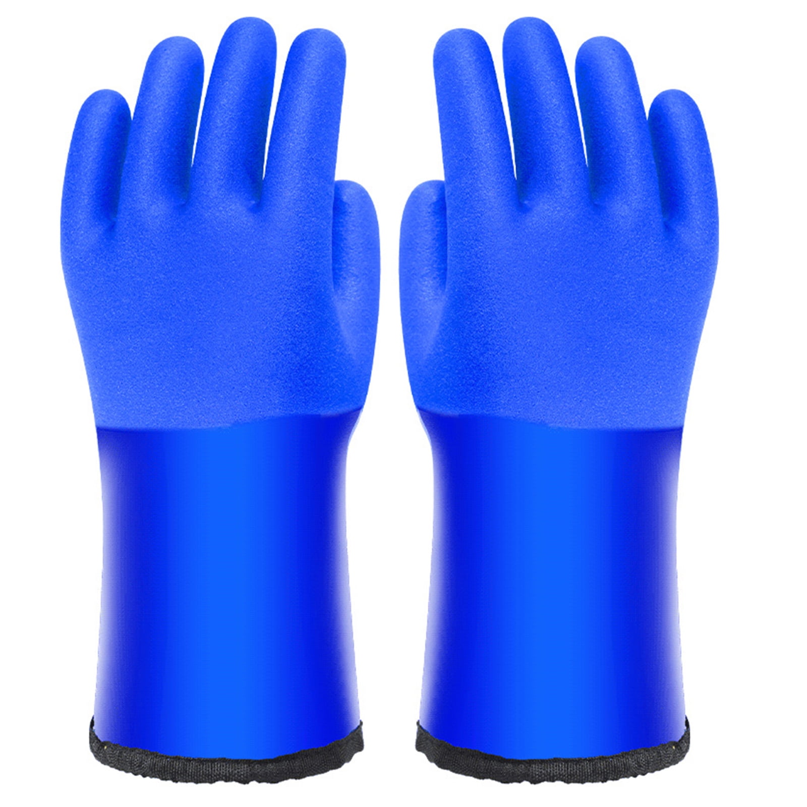 Cold Resistant Work Gloves Fleece Lined Waterproof Durability Rubber ...