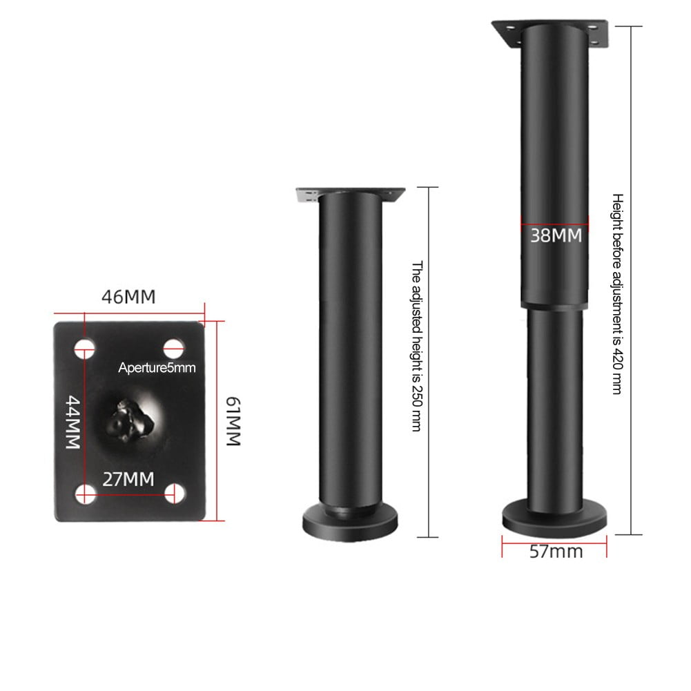 Cold Rolled Steel Adjustable Furniture Leg Table Feet Raise Height Sofa ...