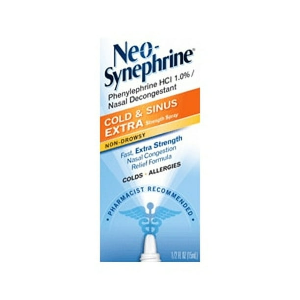 Cold & Sinus Extra Strength Nasal Decongestant Spray (Pack of 10 ...